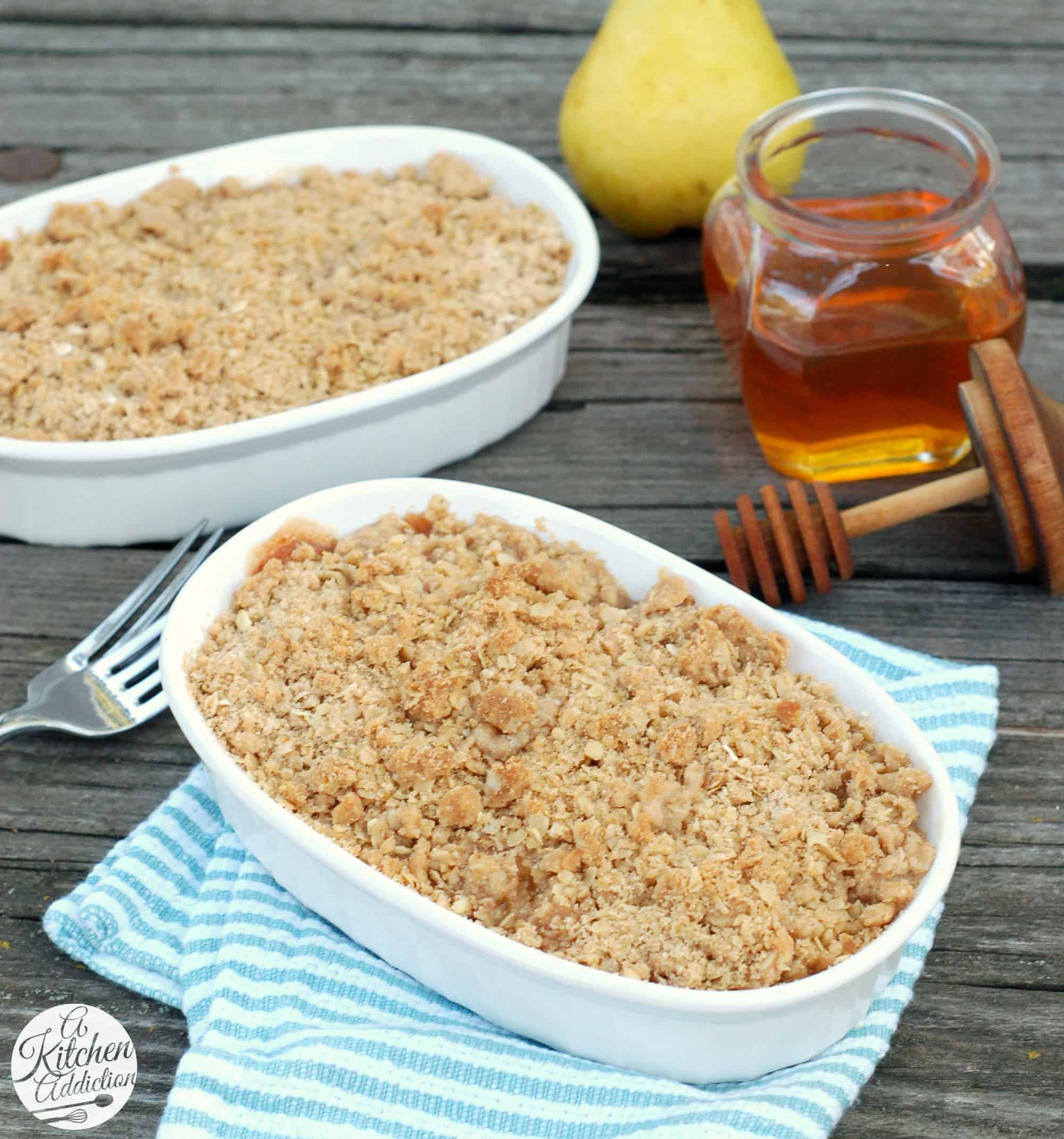 Honey Pear Crisp - A Kitchen Addiction