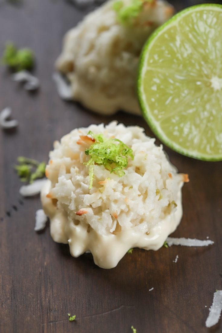 Coconut Lime Macaroons - A Kitchen Addiction