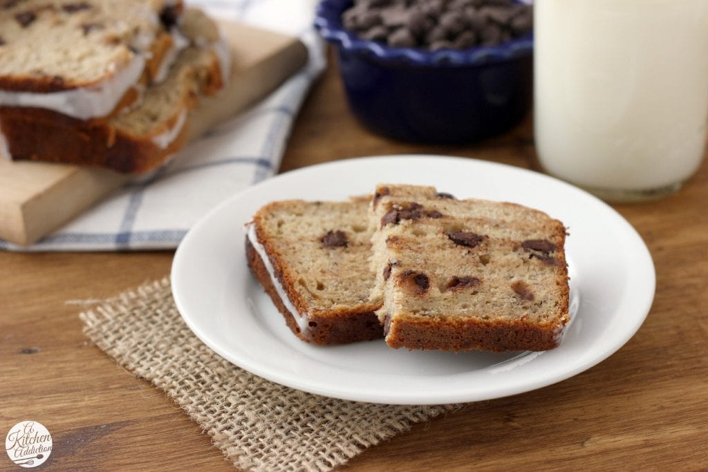 Dark Chocolate Chip Graham Banana Bread - A Kitchen Addiction