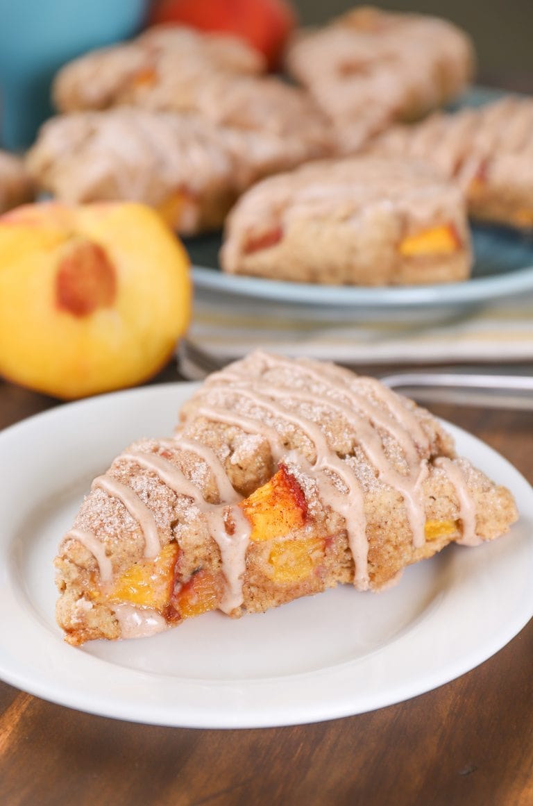 Peach Snickerdoodle Scones - A Kitchen Addiction
