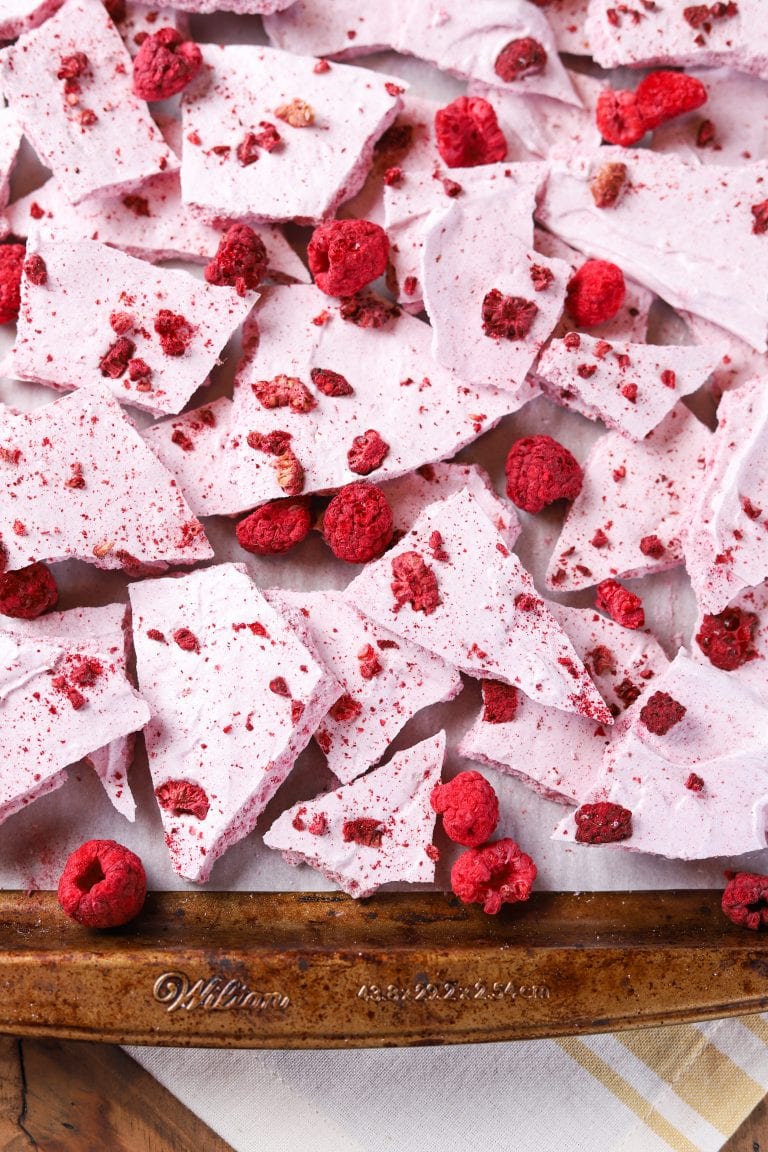 Raspberry Meringue Bark - A Kitchen Addiction