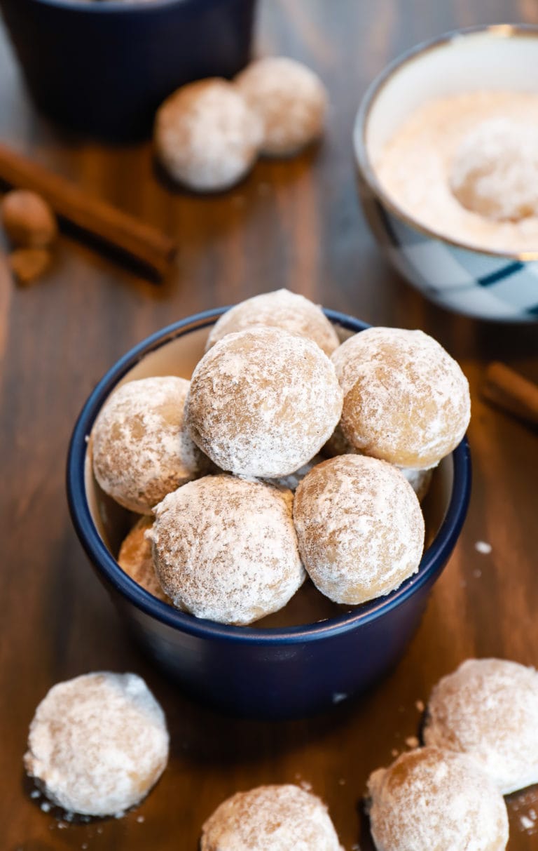 Gingerbread Snowball Cookies - A Kitchen Addiction