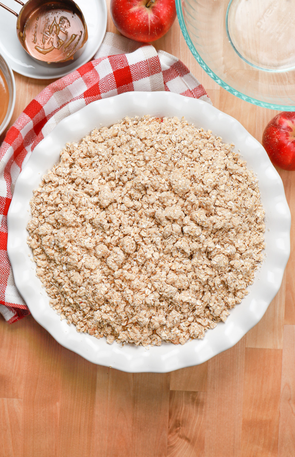 Caramel Apple Crisp - A Kitchen Addiction